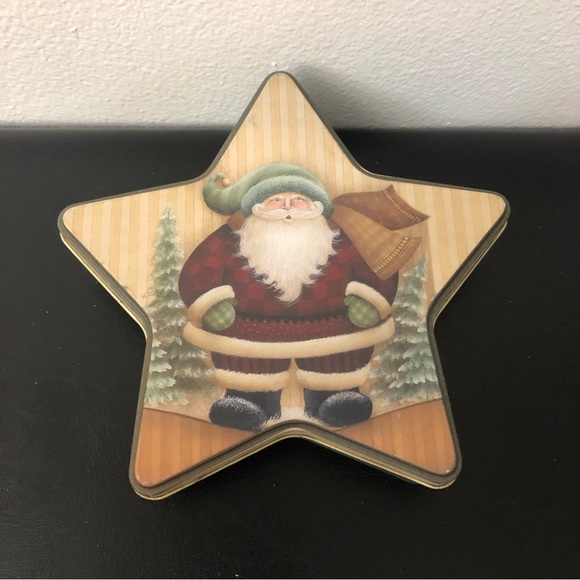 Holiday | Vintage Beautiful Iron Box Star Santa Claus | Poshmark